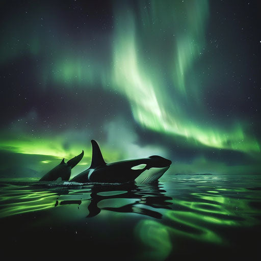 The majestic dance of orcas under the Northern Lights – IMAGELLA
