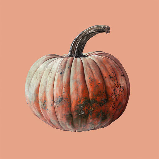 Realistic Halloween pumpkin on dusky rose background – IMAGELLA