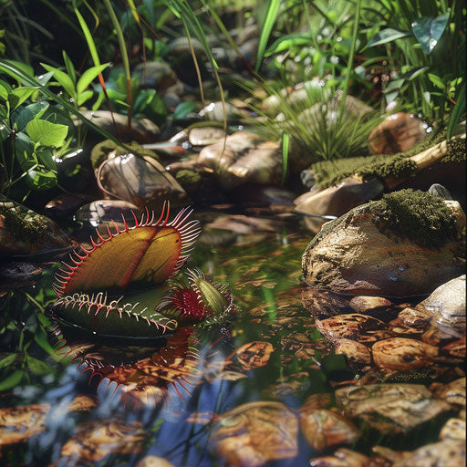 Carnivorous plant by a stream – IMAGELLA