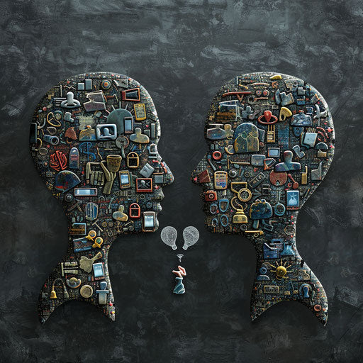 Realistic communication clipart on dark background – IMAGELLA