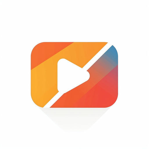 Minimalist logo for YouTuber with clean play button icon and modern typography, on white ...