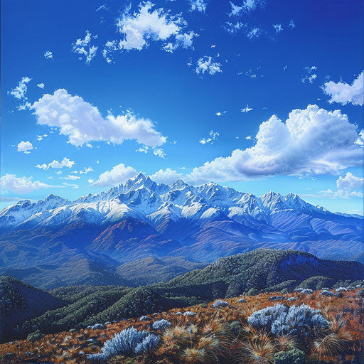 Snow-capped peaks of Mt Baw Baw under brilliant blue sky – IMAGELLA