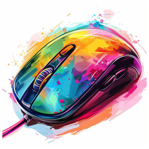 Computer mouse clipart, photo realistic style, vibrant colors and ...