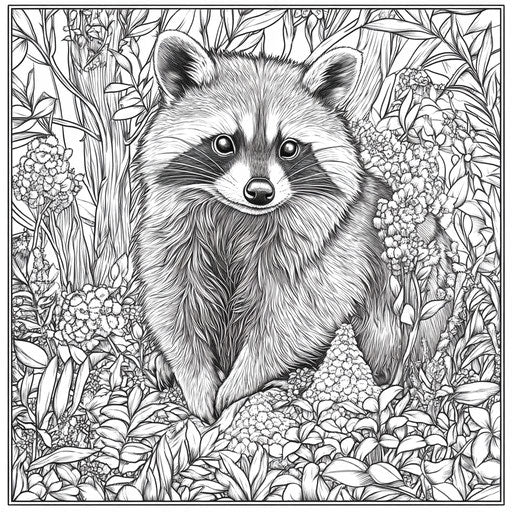 Create with Raccoon Coloring Page - Art & Craft – IMAGELLA