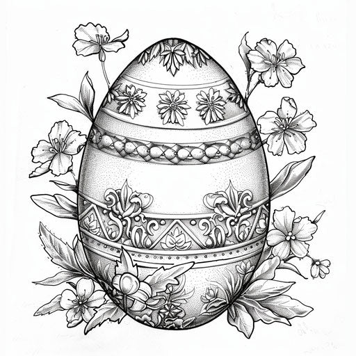 Dive into Egg Coloring Page - Artistic Joy – IMAGELLA