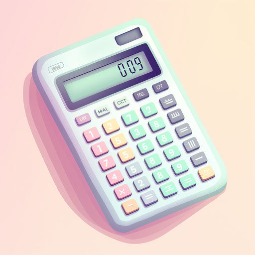 Illustration of calculator in Pastel Colors Art style, on white ...
