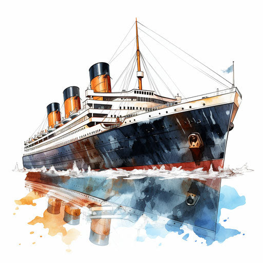 Titanic clipart in the style of Oil painting – IMAGELLA