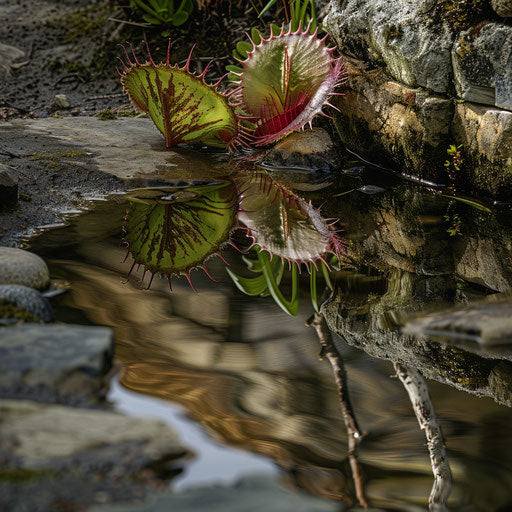 Carnivorous plant at stream edge – IMAGELLA