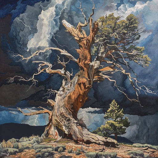 Tale of Survival: Old Whitebark Pine Struck by Lightning – IMAGELLA