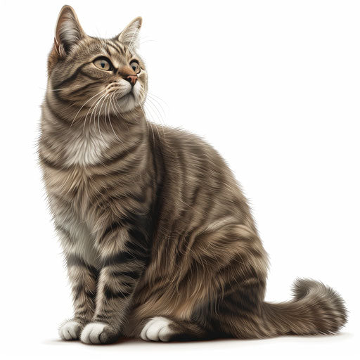 Realistic cat clipart on flat white background – IMAGELLA