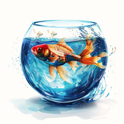 Fish bowl clipart in a photo realistic style on white background – IMAGELLA
