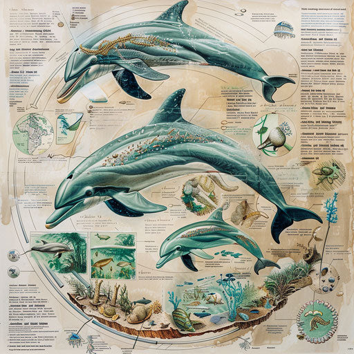 Life cycle of dolphin in beautiful educational layout – IMAGELLA