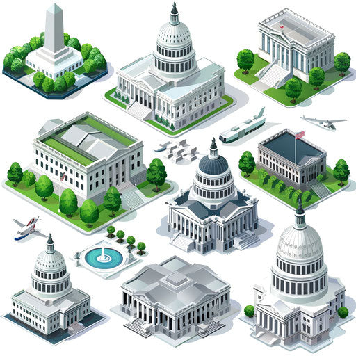 Realistic government clipart on flat white background – IMAGELLA