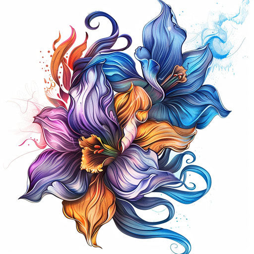 Narcissus flower morphing into fantastical shapes – IMAGELLA