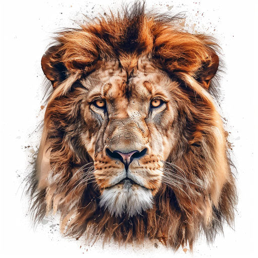 Realistic lion clipart on white background with soft lighting – IMAGELLA