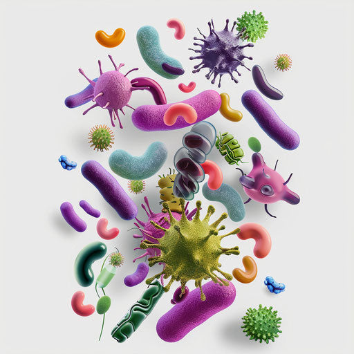 Realistic germs clipart on flat white background – IMAGELLA