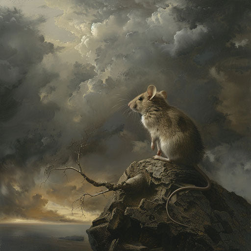 Mouse in dramatic composition under stormy skies – IMAGELLA