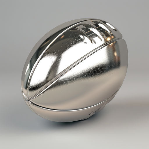 Fondo plateado metálico subyace clipart de rugby realista – IMAGELLA