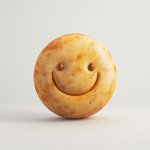 Smiley face clipart with realistic textures on white background – IMAGELLA