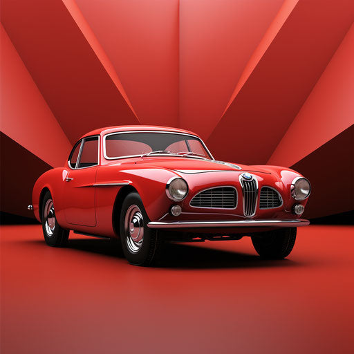 Bright cherry red classic car – IMAGELLA