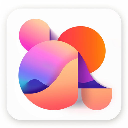 Geometric app logo with bold shapes on a white background – IMAGELLA