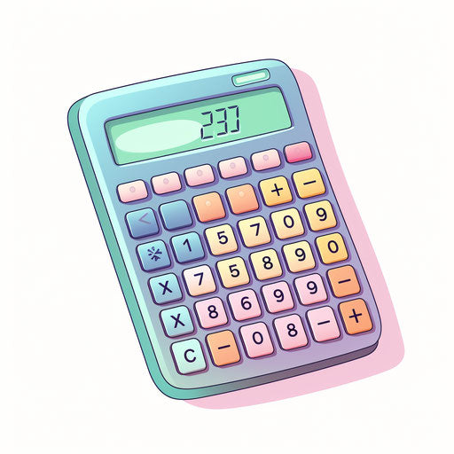 Calculator illustration in Pastel Colors Art style, on white background ...