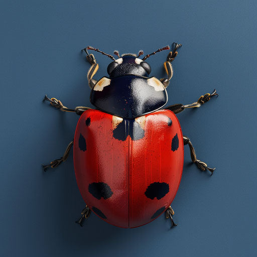 Realistic ladybug clipart on flat indigo background – IMAGELLA