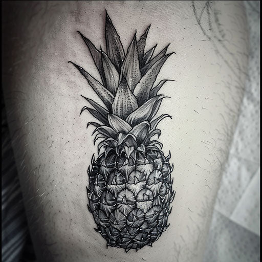 Gothic pineapple tattoo with dark and moody elements – IMAGELLA