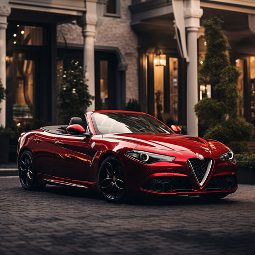 Classic Convertible Alfa Romeo Giulia Quadrifoglio with the Top Down ...