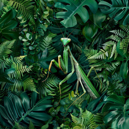 Praying mantis blending into the foliage – IMAGELLA