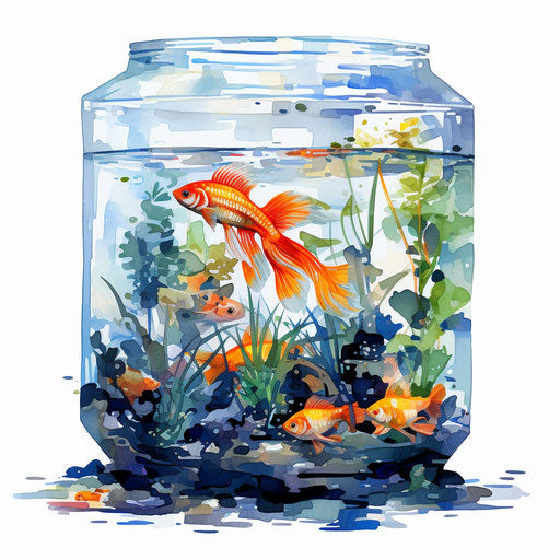Fish tank art in the style of Oil painting – IMAGELLA