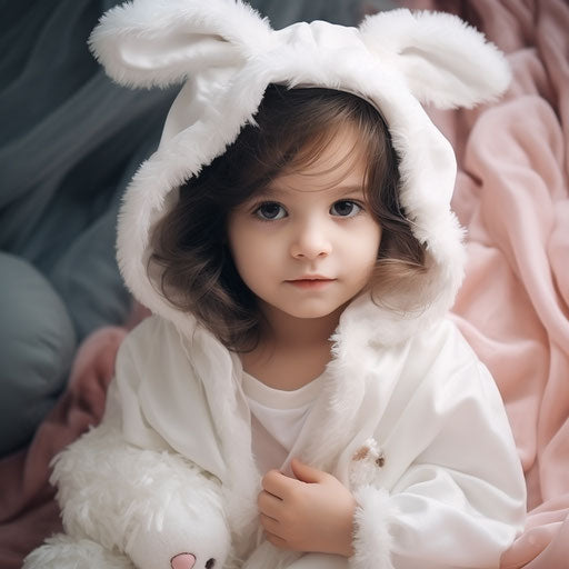 White rabbit children's outfits photo, Ahmed Morsi style, shiny eyes ...