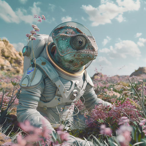 Chameleon astronaut on an alien planet – IMAGELLA