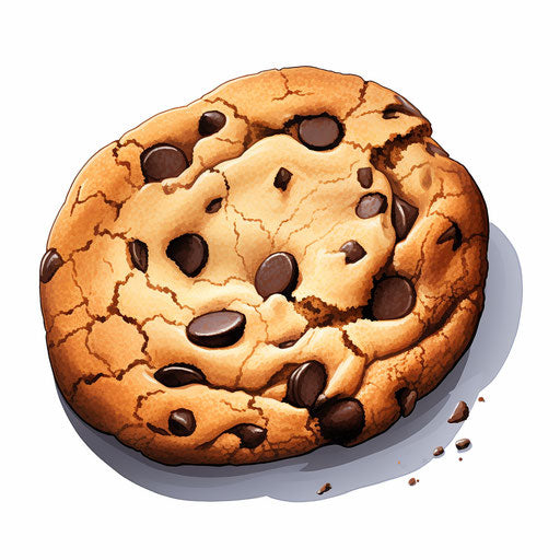 Chocolate chip cookie illustration in the style of Chiaroscuro Art on ...