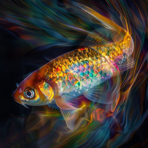 Fish scales transforming into spectrum of colors – IMAGELLA
