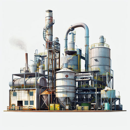 Realistic factory illustration on white background – IMAGELLA