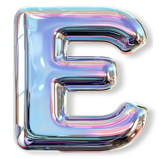 Realistic letter e clipart with random flat background – IMAGELLA
