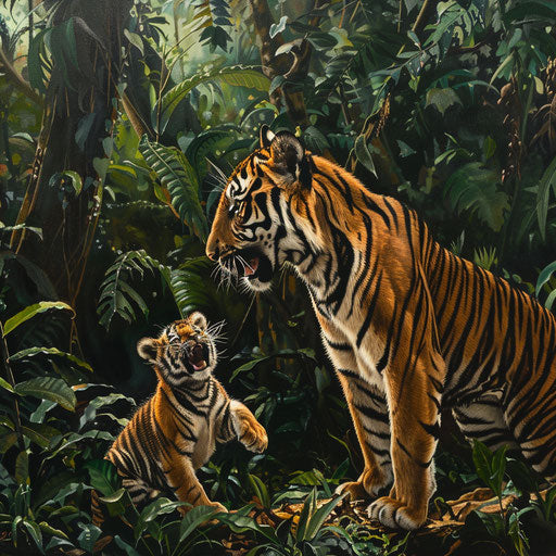 Sunda tiger teaches cub about jungle navigation – IMAGELLA