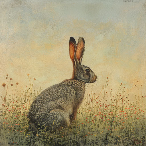 Alert rabbit in the meadow – IMAGELLA