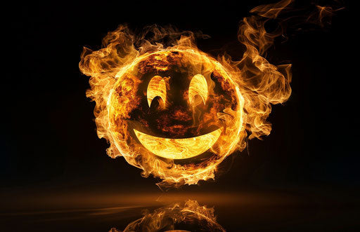 A smiling fire on a black background – IMAGELLA