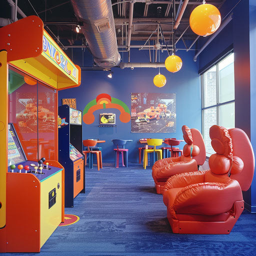 Vibrant tech company game room for employee breaks – IMAGELLA