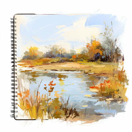Notepad stationery in Oil painting style on white background – IMAGELLA