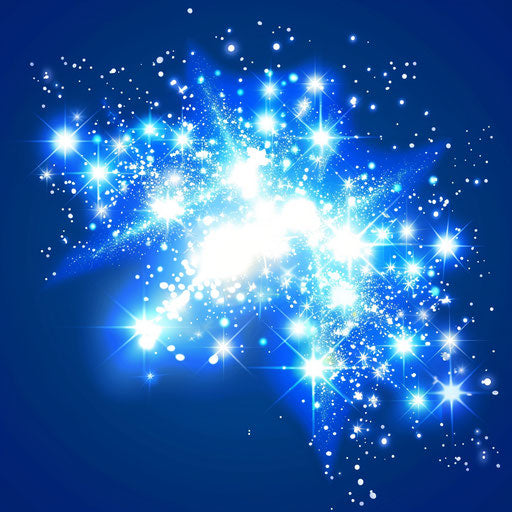 Realistic sparkle on royal blue – IMAGELLA