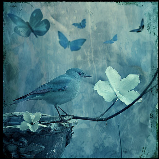 Bluebird in a serene and poetic scene – IMAGELLA