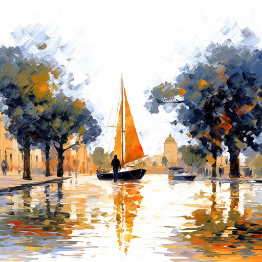 Animated Impressionistic Art on White Background – IMAGELLA