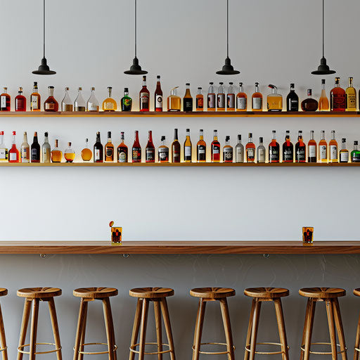 Realistic bar illustration on white background with high detail and ...