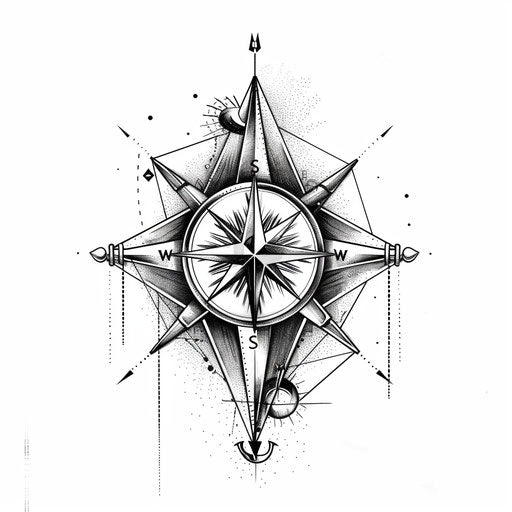 Geometric compass rose with a modern twist – IMAGELLA