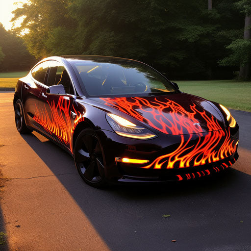 Flame decal for Tesla Model 3 – IMAGELLA