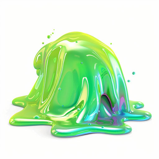 Realistic slime illustration on flat white background, high detail ...