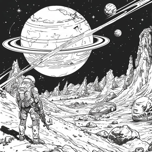 Epic planets with heroic adventures in the style of Mark Schultz – IMAGELLA
